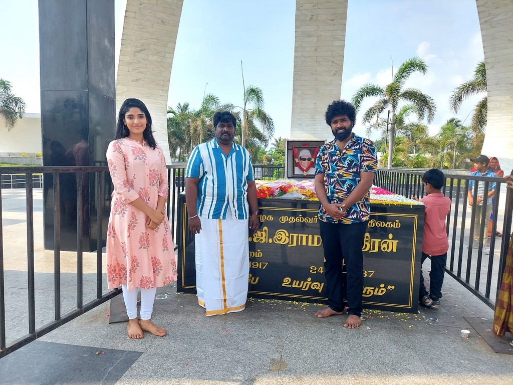 ‘Sengalam’ Team Celebrating Victory at the Memorials of Political Figures Stills – Chennaionline